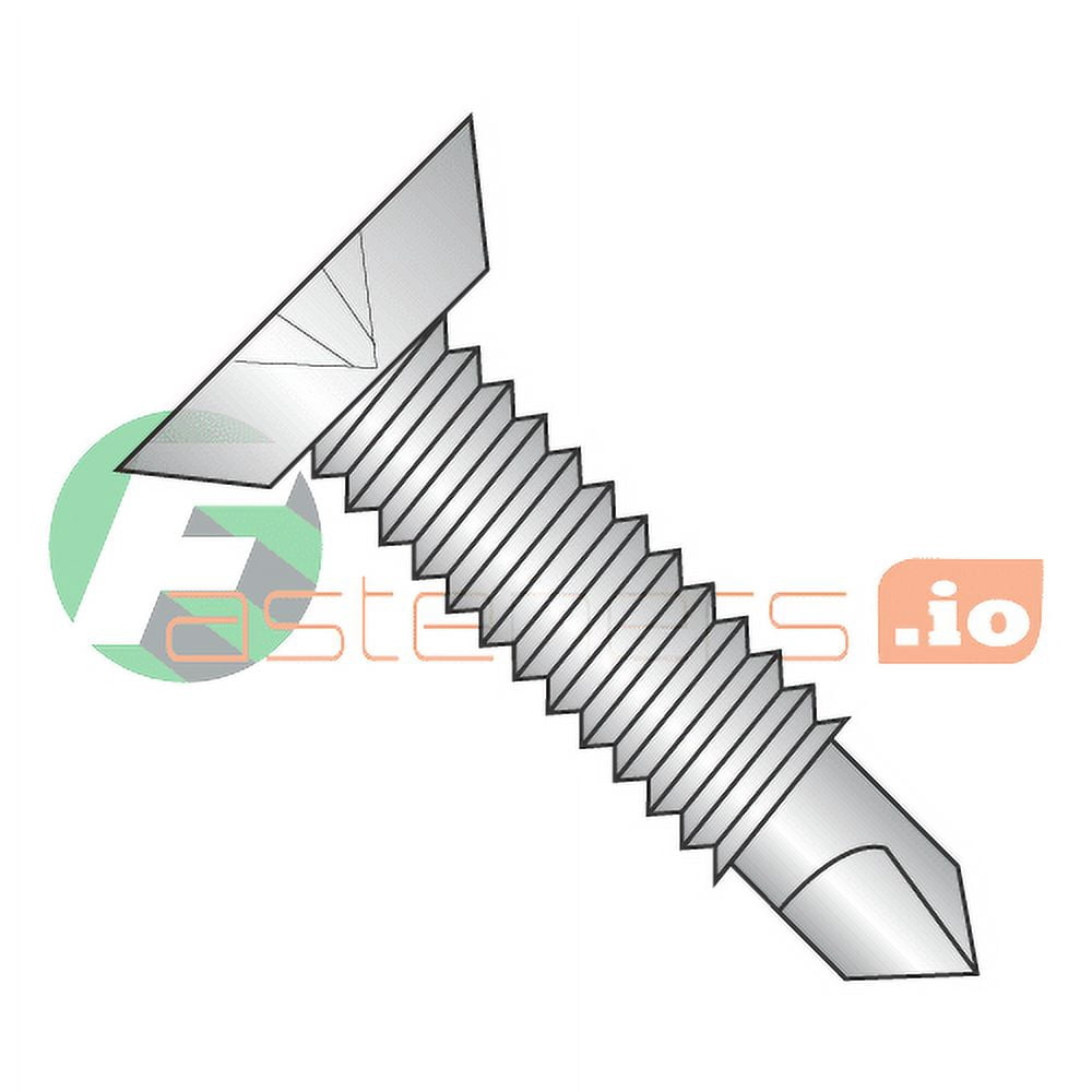 12-24 x 5/8" Self-Drilling Screws / Phillips / Flat Undercut Head / 410 ...