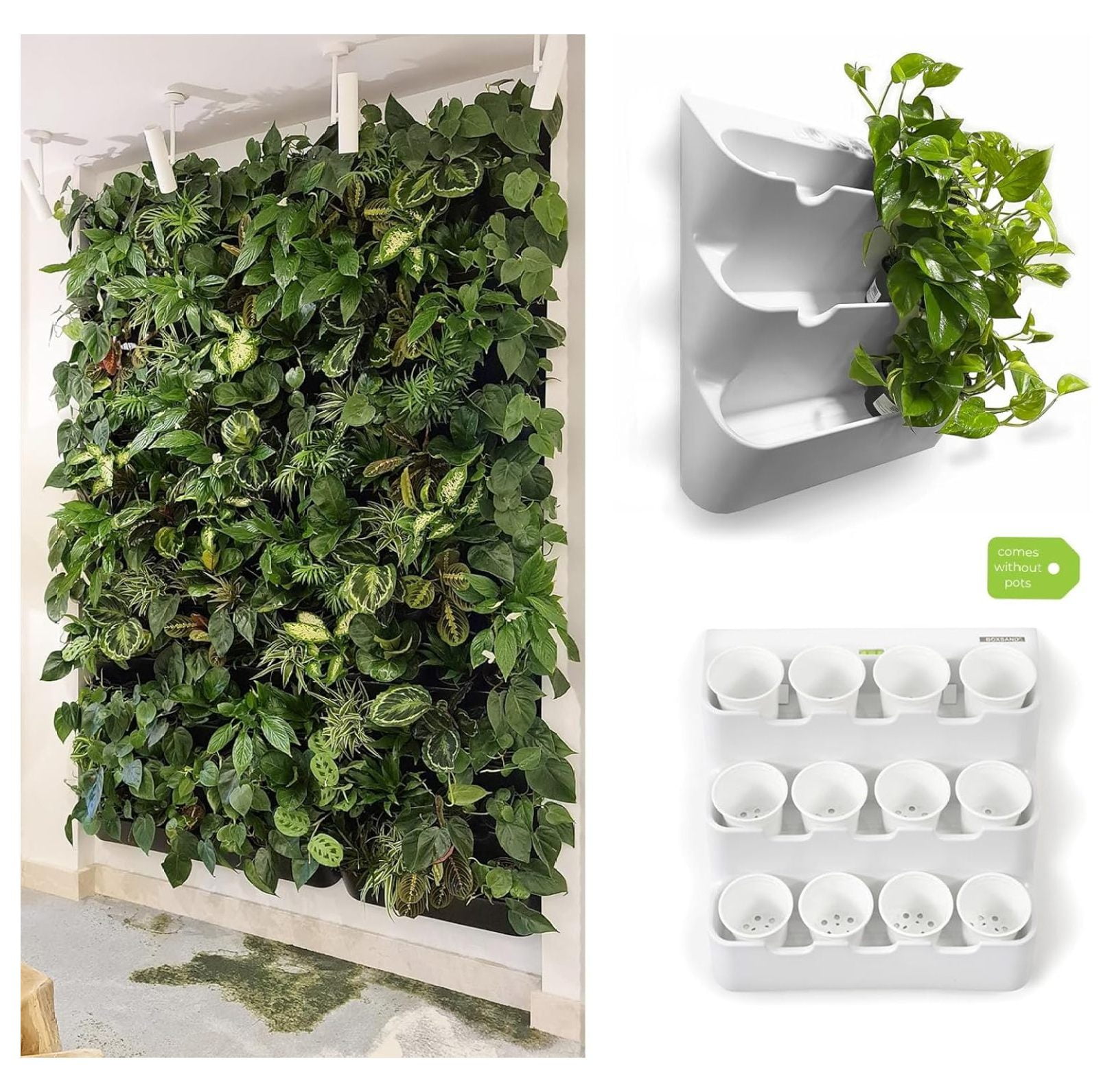 -12 (24"x26") Living Wall - Vertical Wall Planter, Vertical Garden for 12 Plants, Indoor/Outdoor ...