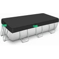 12-24FT Rectangular Pool Cover, Oval Solar Pool Cover for Above Ground ...