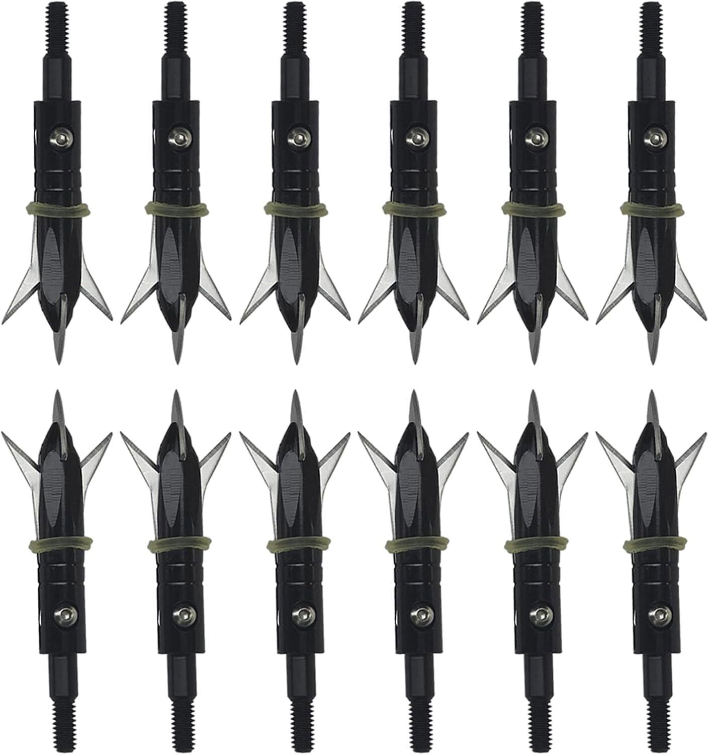 12/24Pcs Broadheads 100 Grain Compound Bow Crossbow Tips - Walmart.com