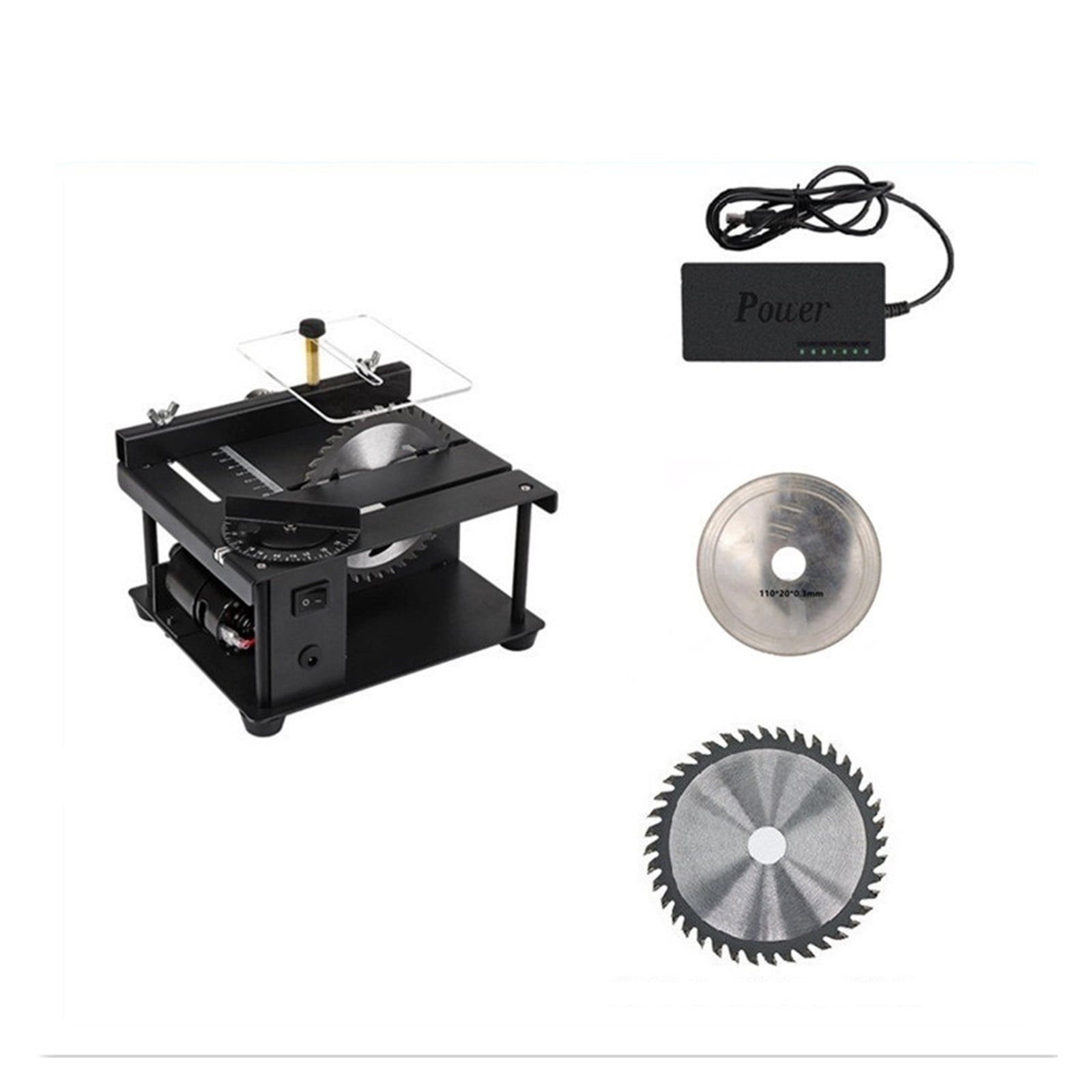 12-24V 200W Table Saw Mini Desktop Electric Saw Cutter Speed Angle ...