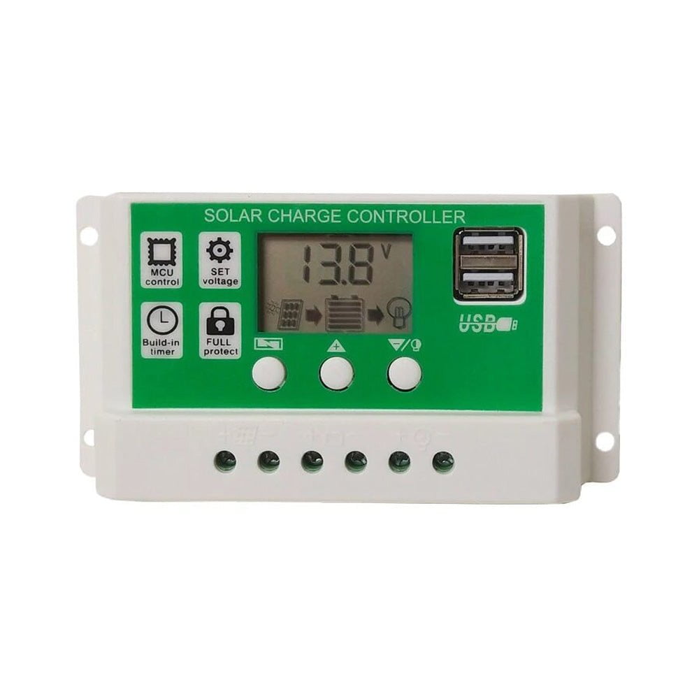 12/24V 30A Solar Panel Lithium Ion LiFePO4 Battery PWM Regulator Charge ...