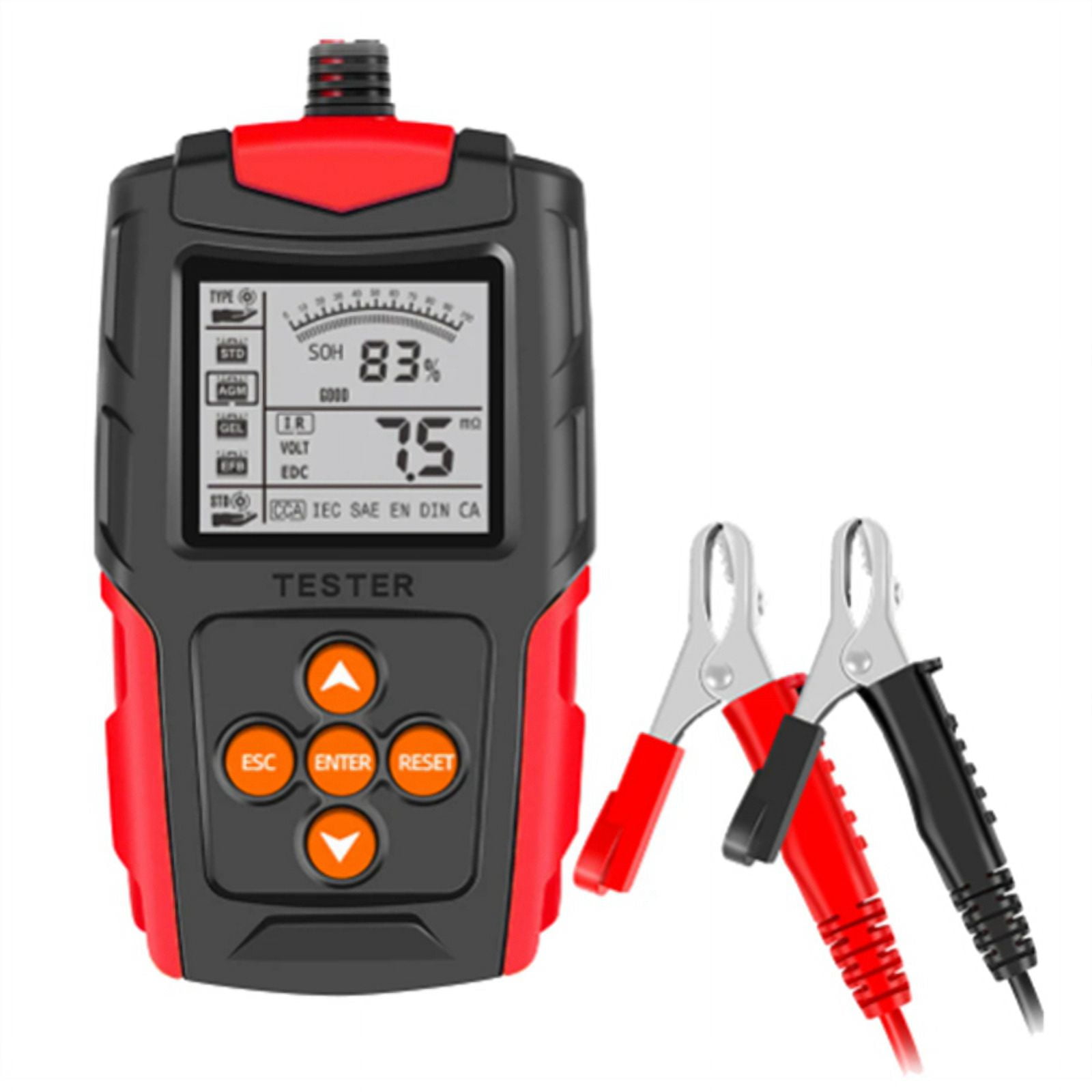 12/24V Automotive Battery Tester LCD Display Battery Analyzer Digital ...