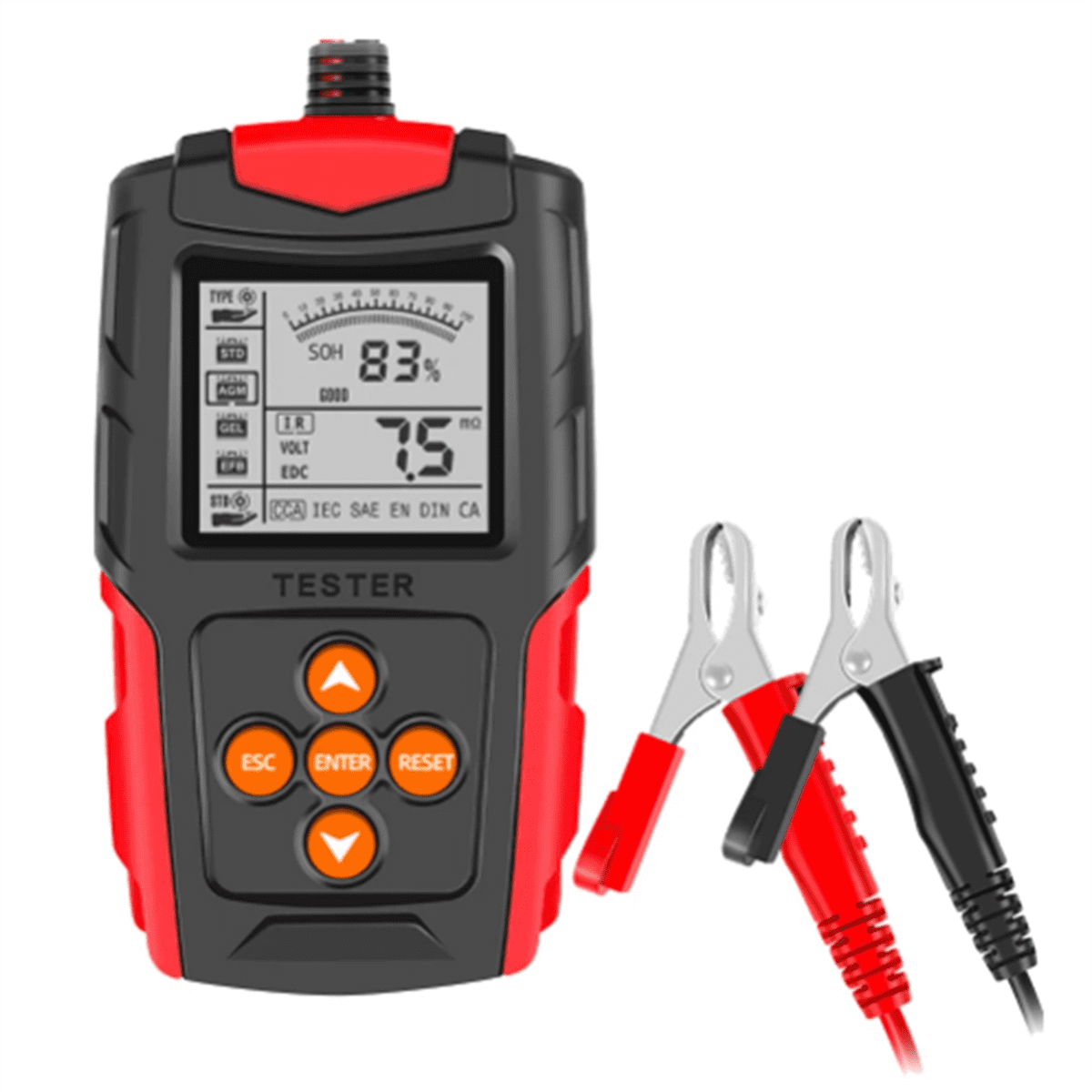 12/24V Automotive Battery Tester LCD Display Battery Analyzer Digital ...