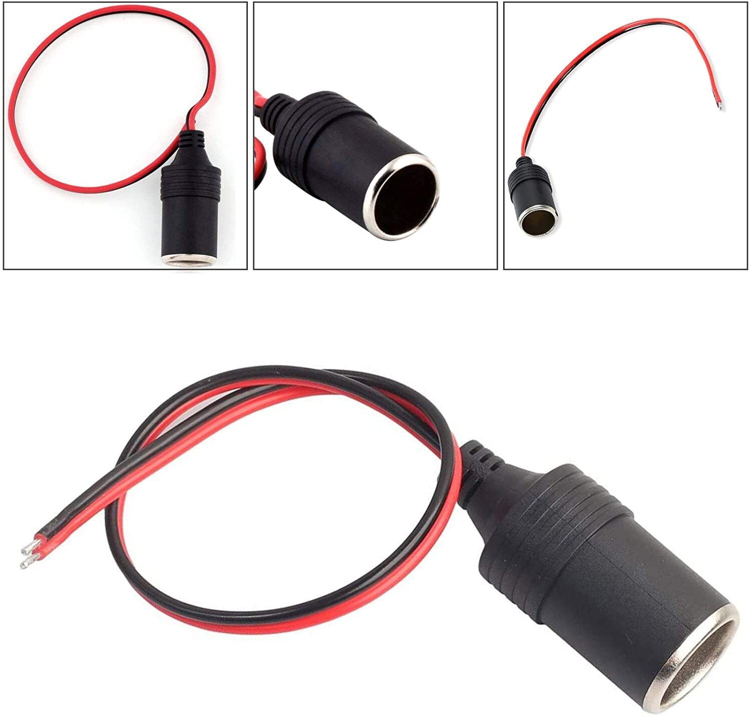 12-24V Car Cigarette Lighter Charger Cable NS Female Socket Adapter ...