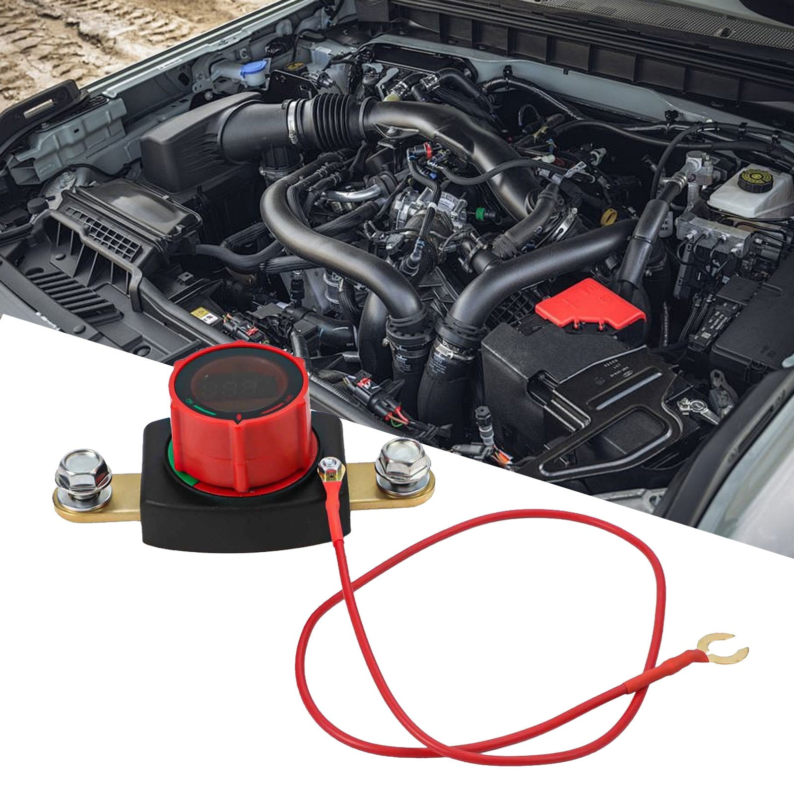 12-24V Car Isolator Disconnect Rotary Switch Voltmeter Power Off Main ...