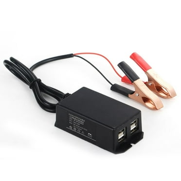 12-24V DC to USB Converter With Battery Clips Charging Adapter Car ...