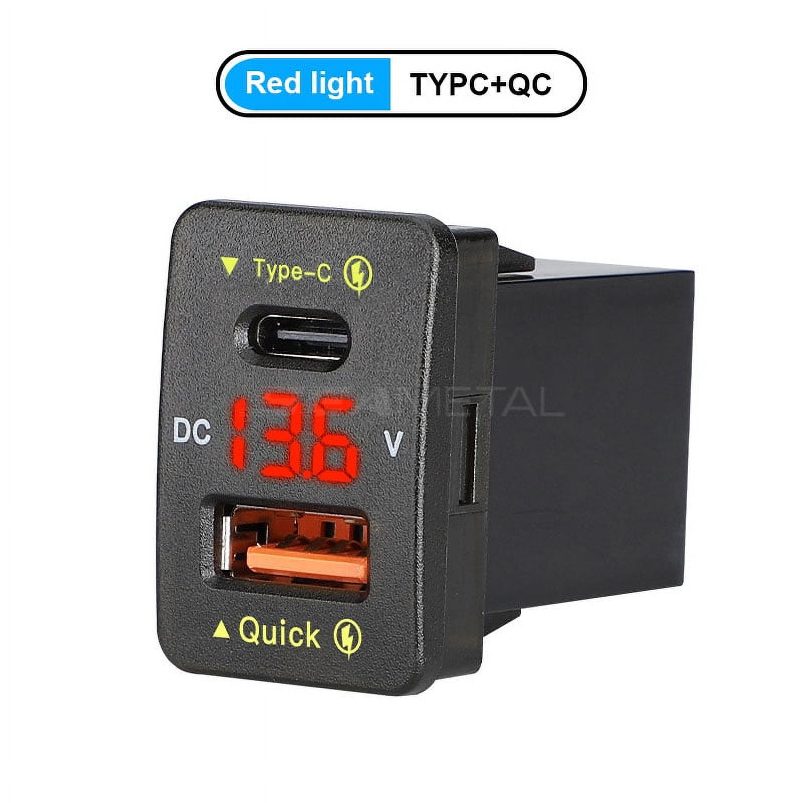 12-24V Input Car Charger USB Type-C PD 36W Dual Ports Fast Charging Car ...