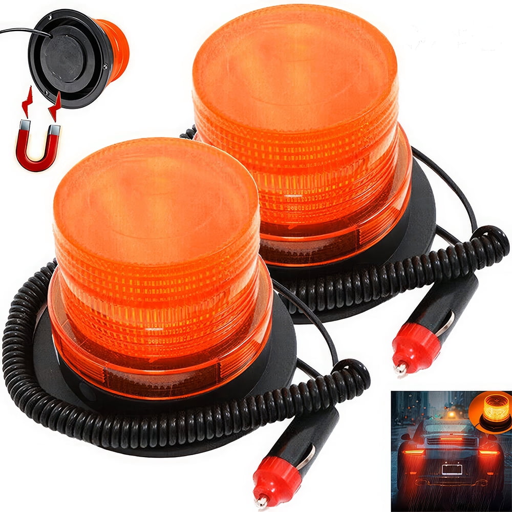 12-24V LED Rotating Beacon Light - 12W High-Intensity, IP67 Waterproof ...