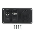 12/24V Portable Rocker Switch Control Board Universal Car Boat RV Dual ...