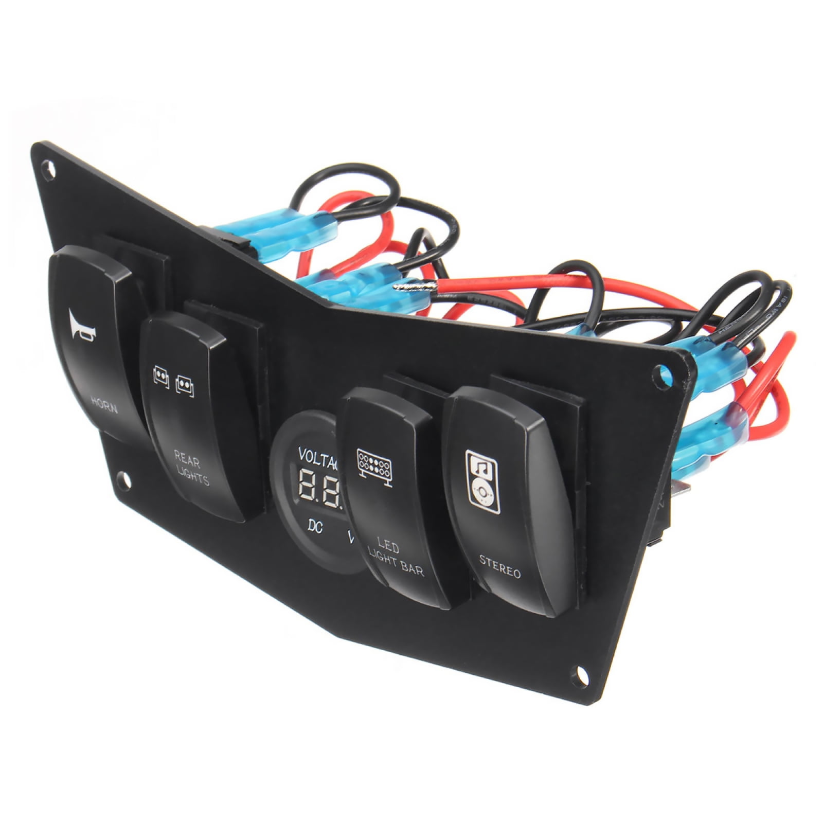 12-24V Rocker Switch Panel with Separate LED Grounds for ATV UTV RZR XP ...