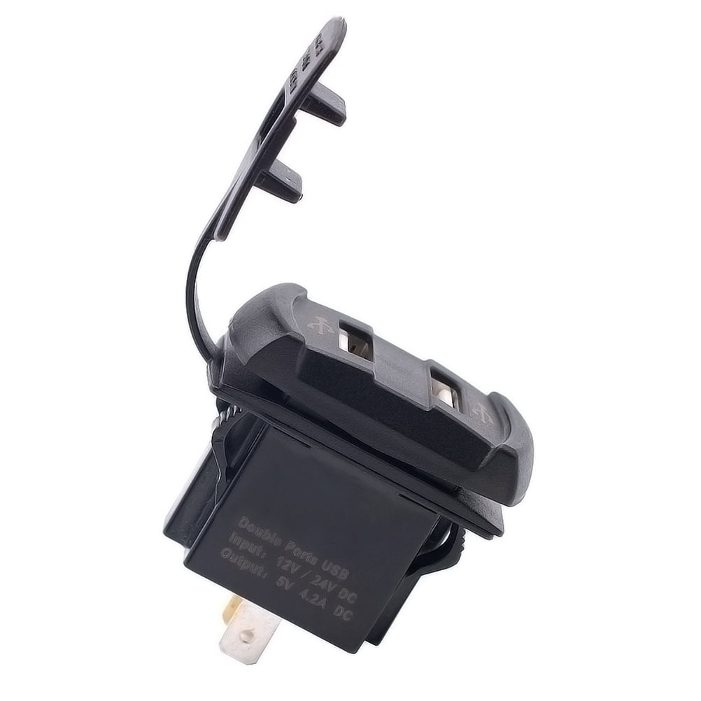 12 -24V Universal Charger Car Digital Voltmeter with USB Socket Black ...