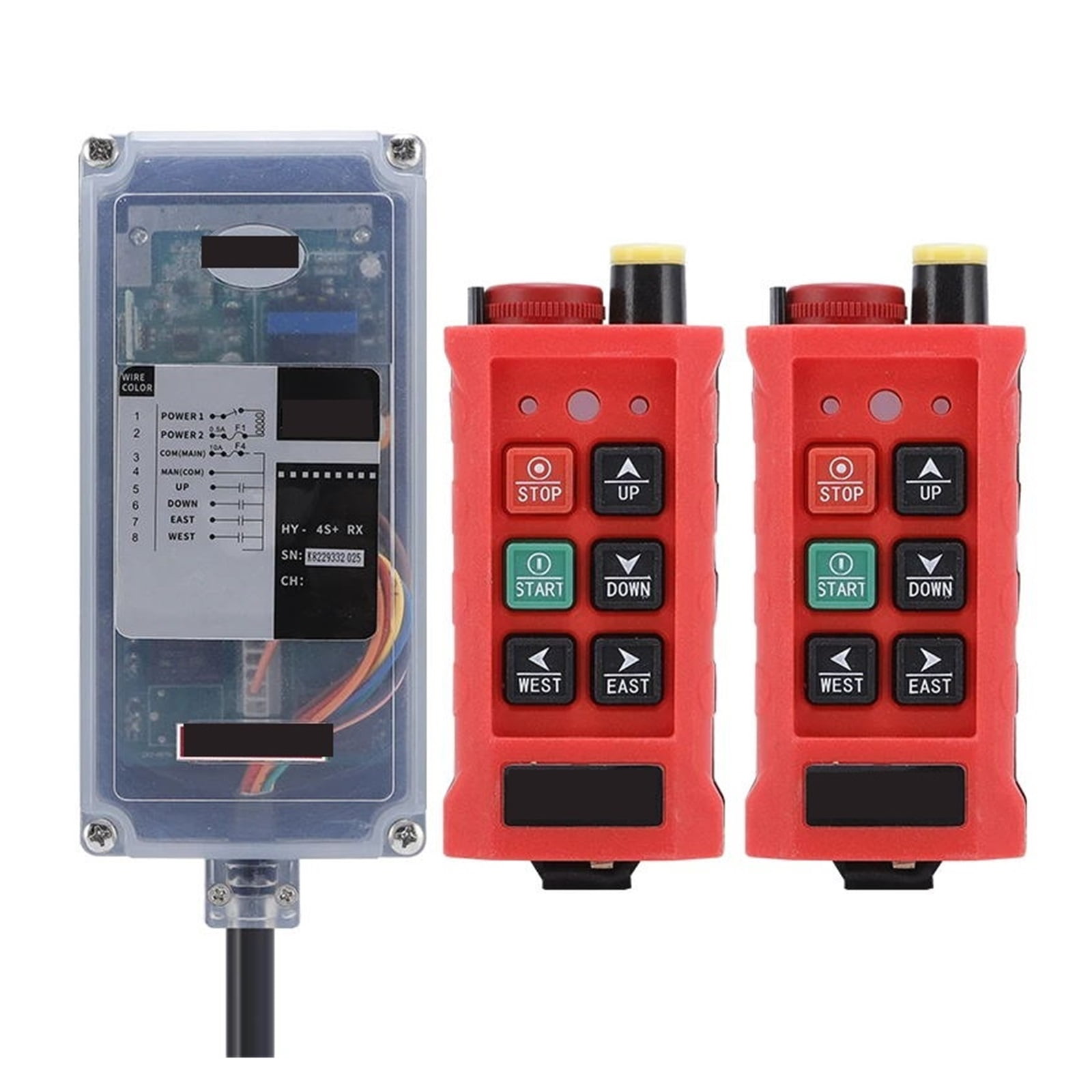 12-24V4 Buttons Single Speed Industrial Wireless Radio Crane Remote ...
