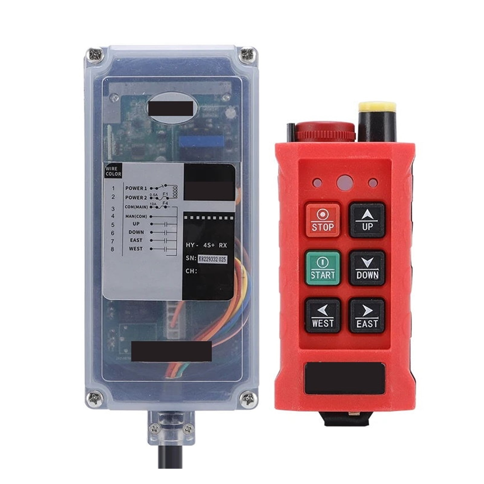 12-24V4 Buttons Single Speed Industrial Wireless Radio Crane Remote ...