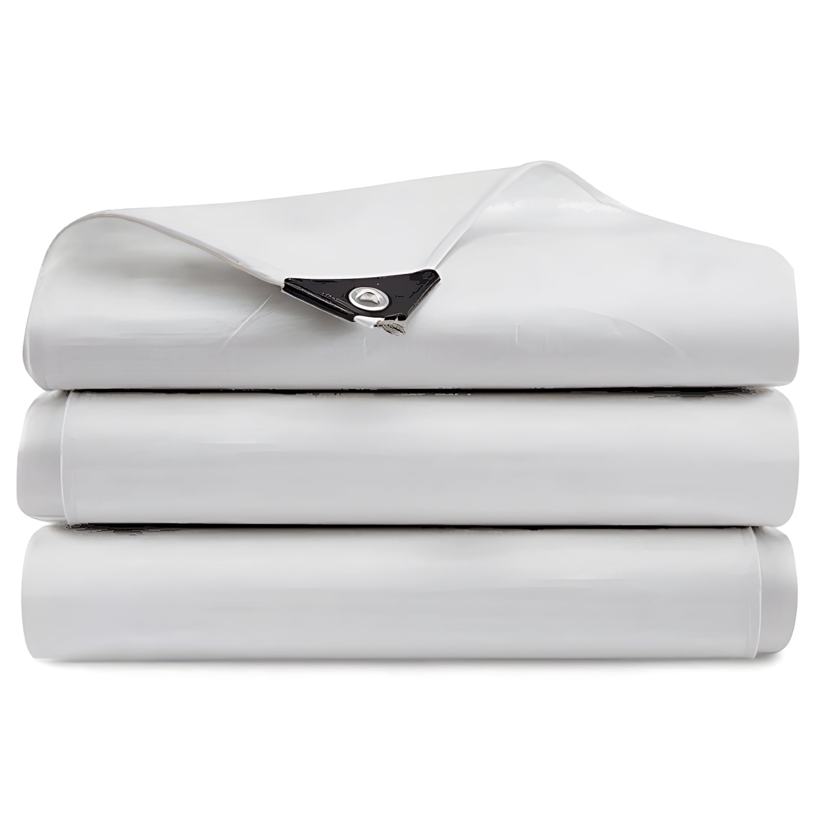 12*24ft Heavy Duty 20 Mil Tarp Cover White Poly Tarpaulin Tarpaulin with Grommets and Reinforced ...