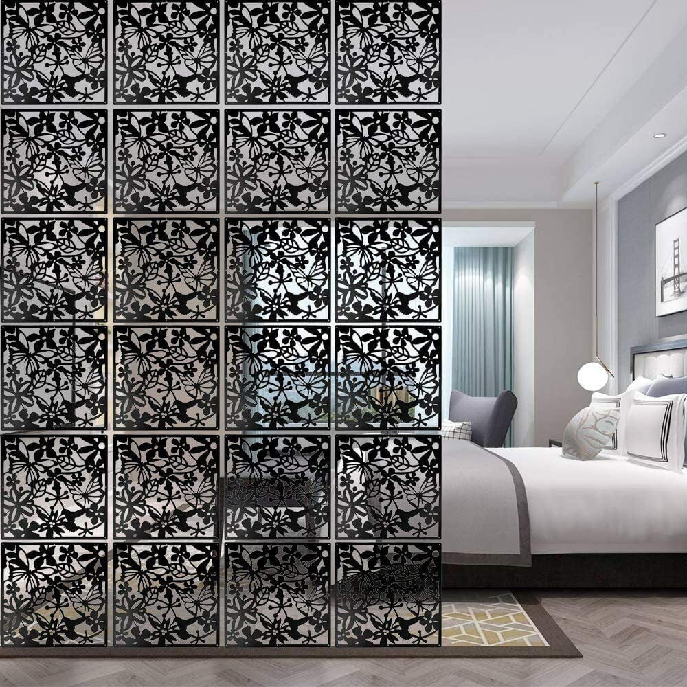 ANMINY 12/24pc Hanging Room Divider, PVC Screen Panels, 15.7x15.7in ...
