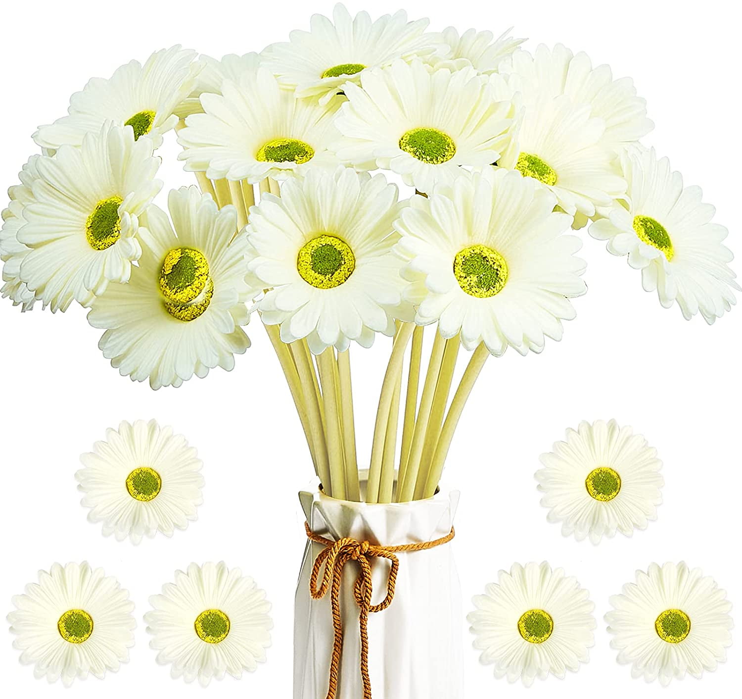 12/24pcs Artificial Daisy Flowers Gerbera Daisies Fake Flowers for ...