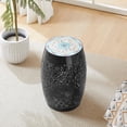12.25" Round Metal Hollow End Table, Modern Luxury Metal Side Table ...