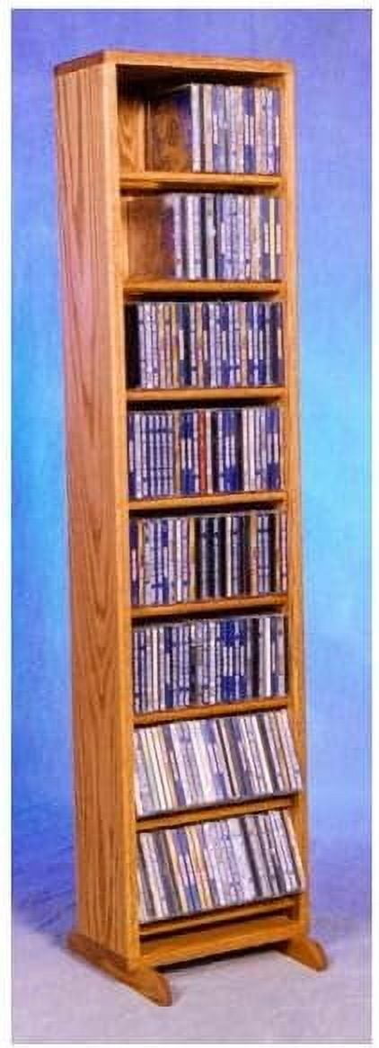 12.25 in. Dowel CD Storage Tower (Honey Oak) - Walmart.com