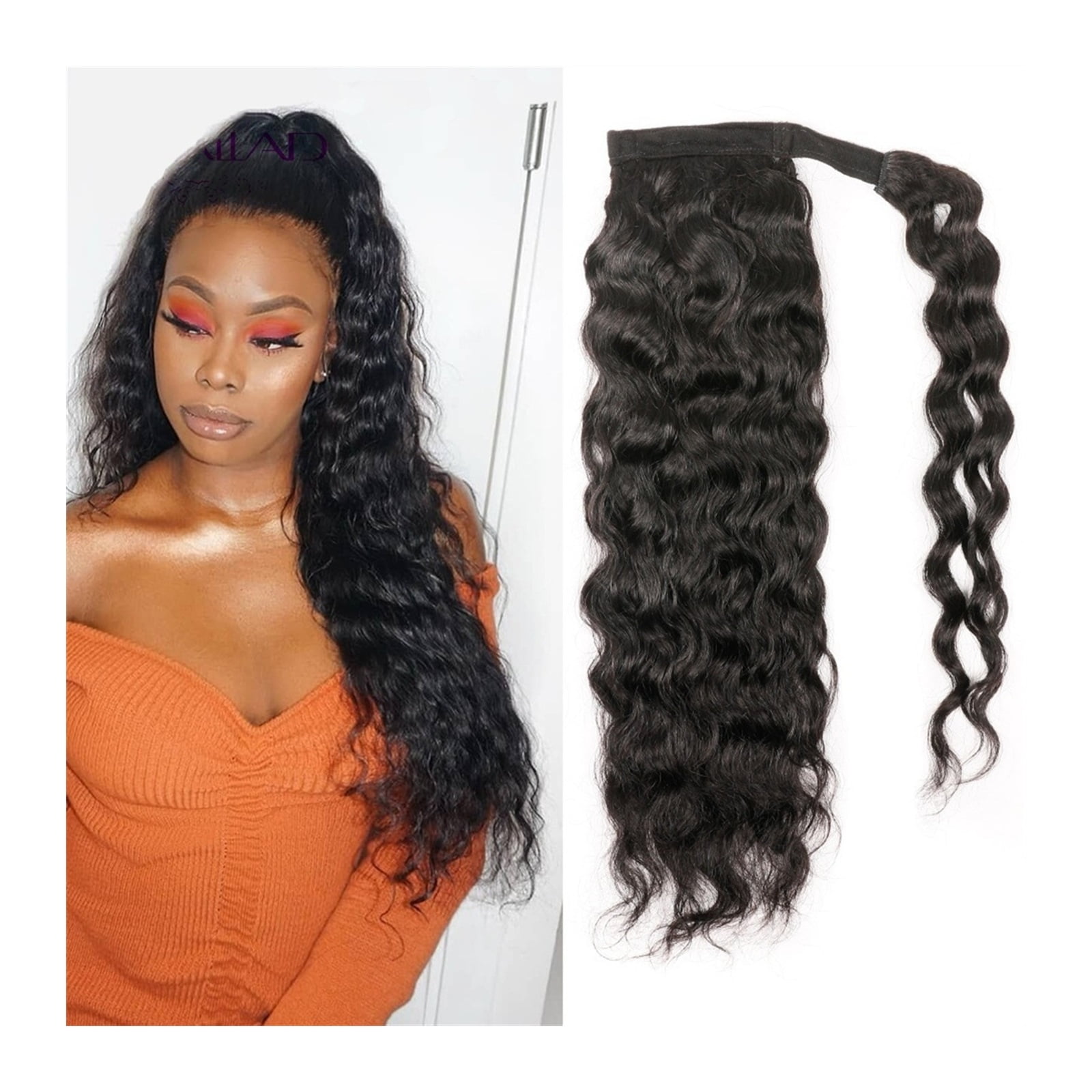 12-26inch Remy Hair Clip In Curly Ponytail Hairpieces for Black Women ...