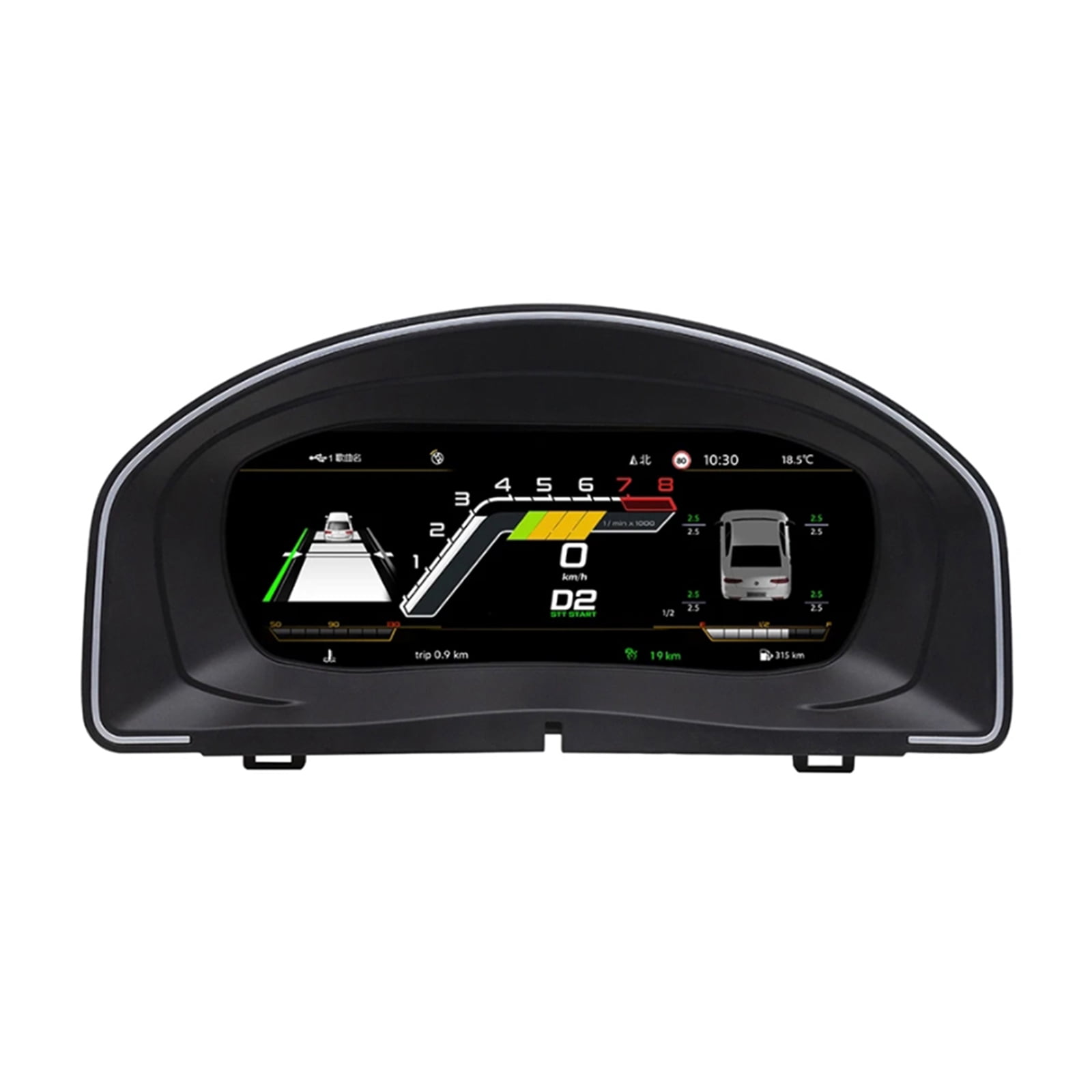 WOWUSEFUL Digital Dashboard Instrument Cluster Speedometer 12.3 Inch ...