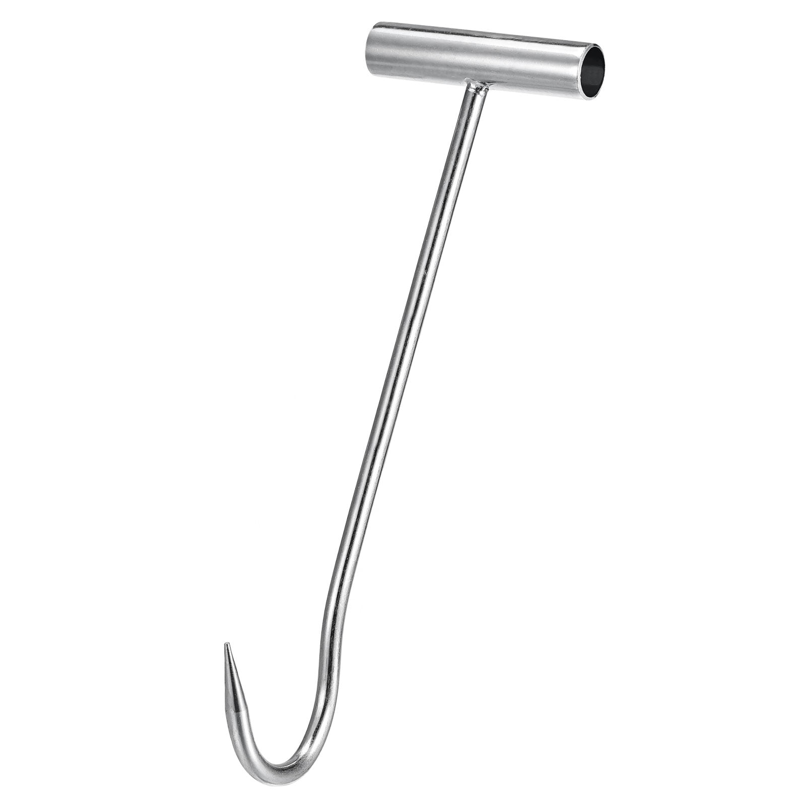 12"(300mm) T-Handle Meat Boning Hook, Galvanized Curved T Hooks for ...