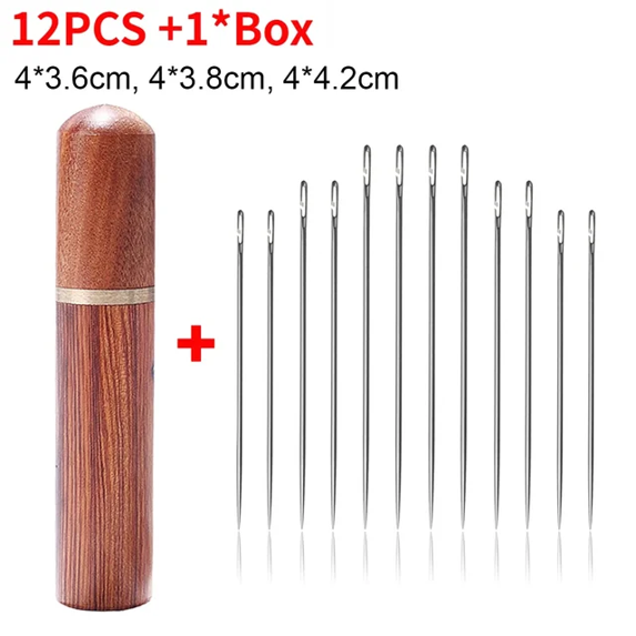 12/30Pcs Side Hole Blind Sewing Needles Stainless Steel Elderly Needles ...