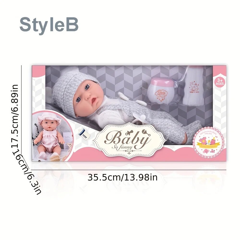 12''/30cm Baby Doll Playset in Gift Box with Accessories Pink Pacifier ...