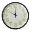 Timely Furnishings Midnight Blue Wall Clock with Glow in Dark Numbers ...