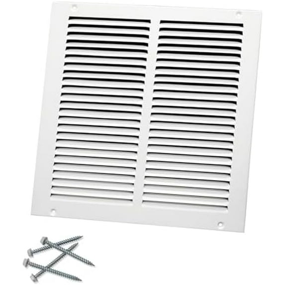 12"W x 12"H [Duct Opening Size] Steel Return Air Grille, Air Return ...