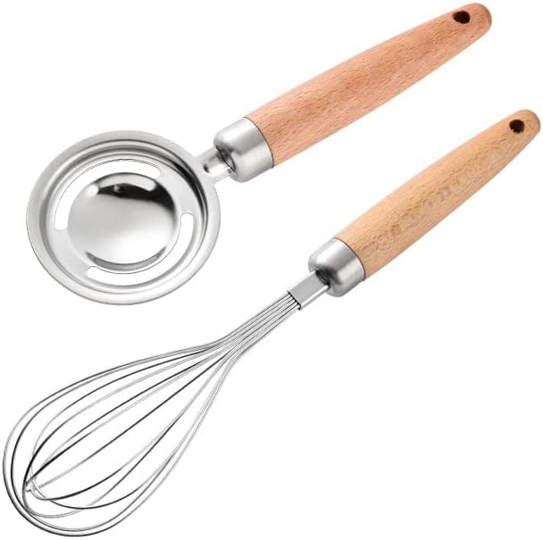 12" Whisk with Wood Handle - Whisk head with Wood Handle - Whisk for ...