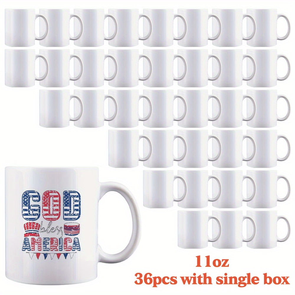 12/36pcs Sublimation Mugs (11/15oz) - Handle, Individually Packaged. US ...