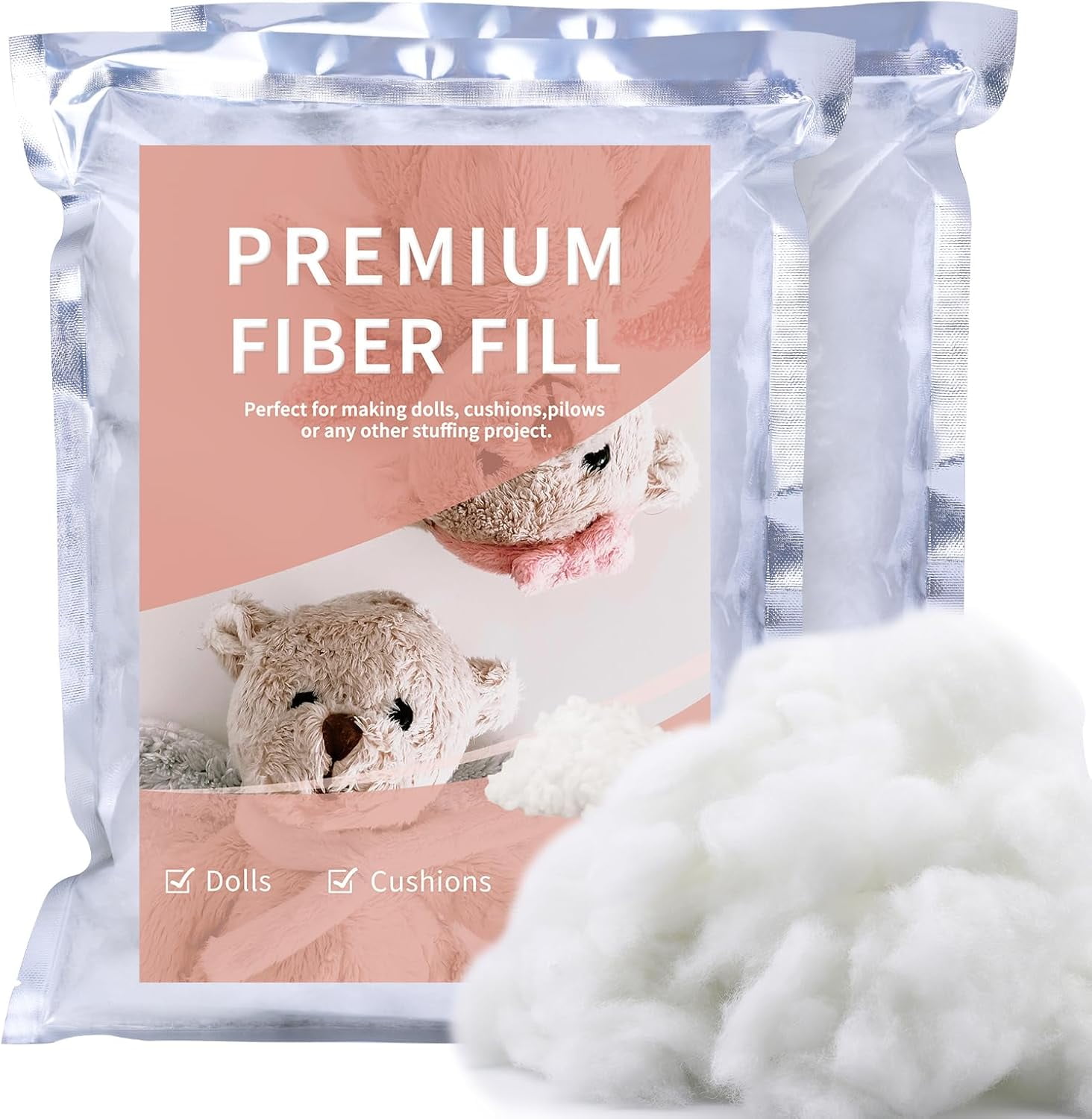 12.3oz Poly Filling Stuffing, Premium Polyester Fiberfill Fiber Fill ...