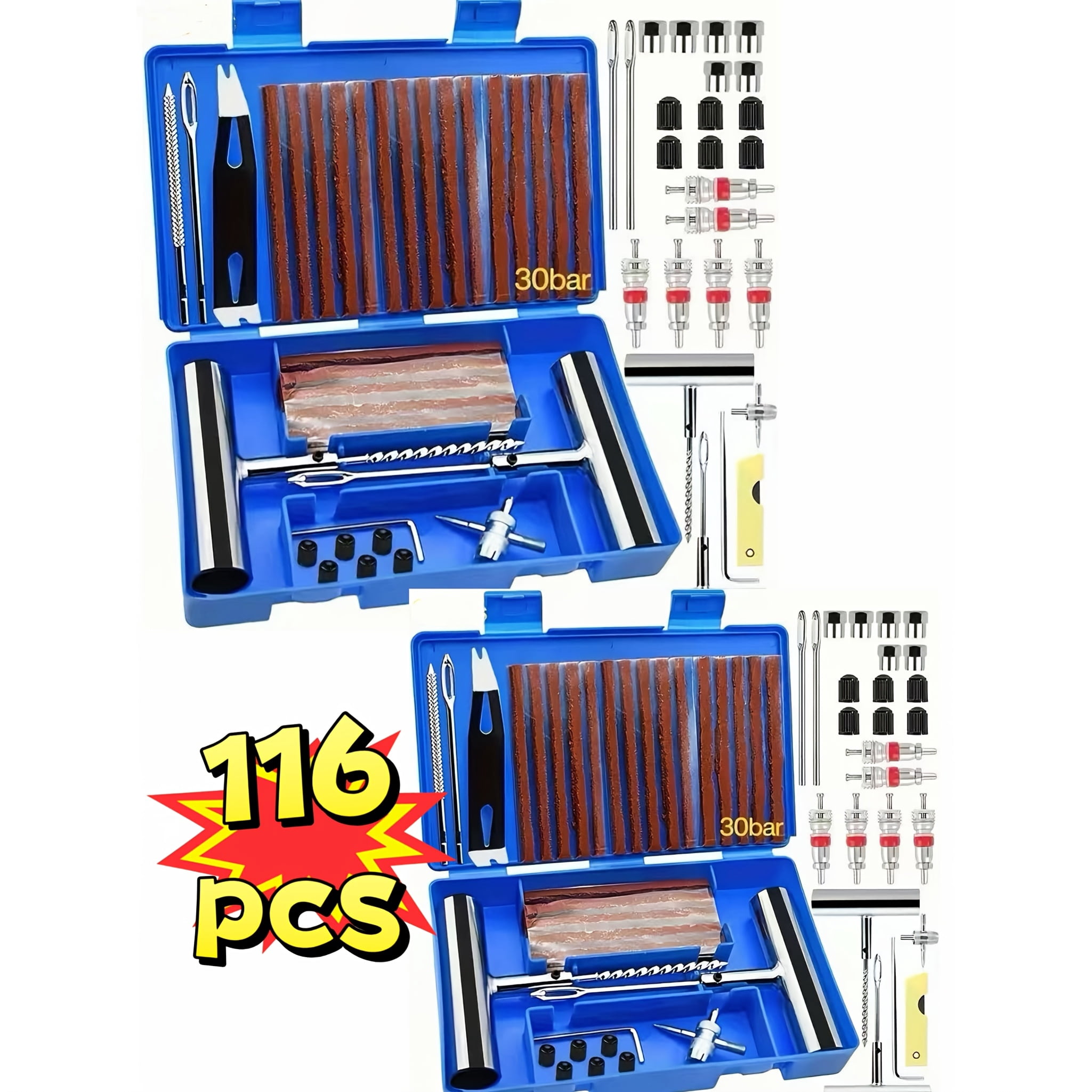 12/46/58/104/116pcs Tire Repair Tool Kit, Industrial-Grade Hand Tool ...