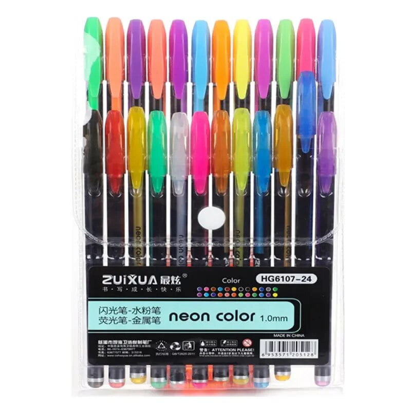 12-48 PCS Colored Gel Pens Set Kawaii pen Manga Scrapbook Journaling ...