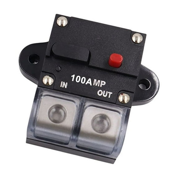 12-48V Car, Audio Solar Fuse Power For Protection Manual Reset Black ...