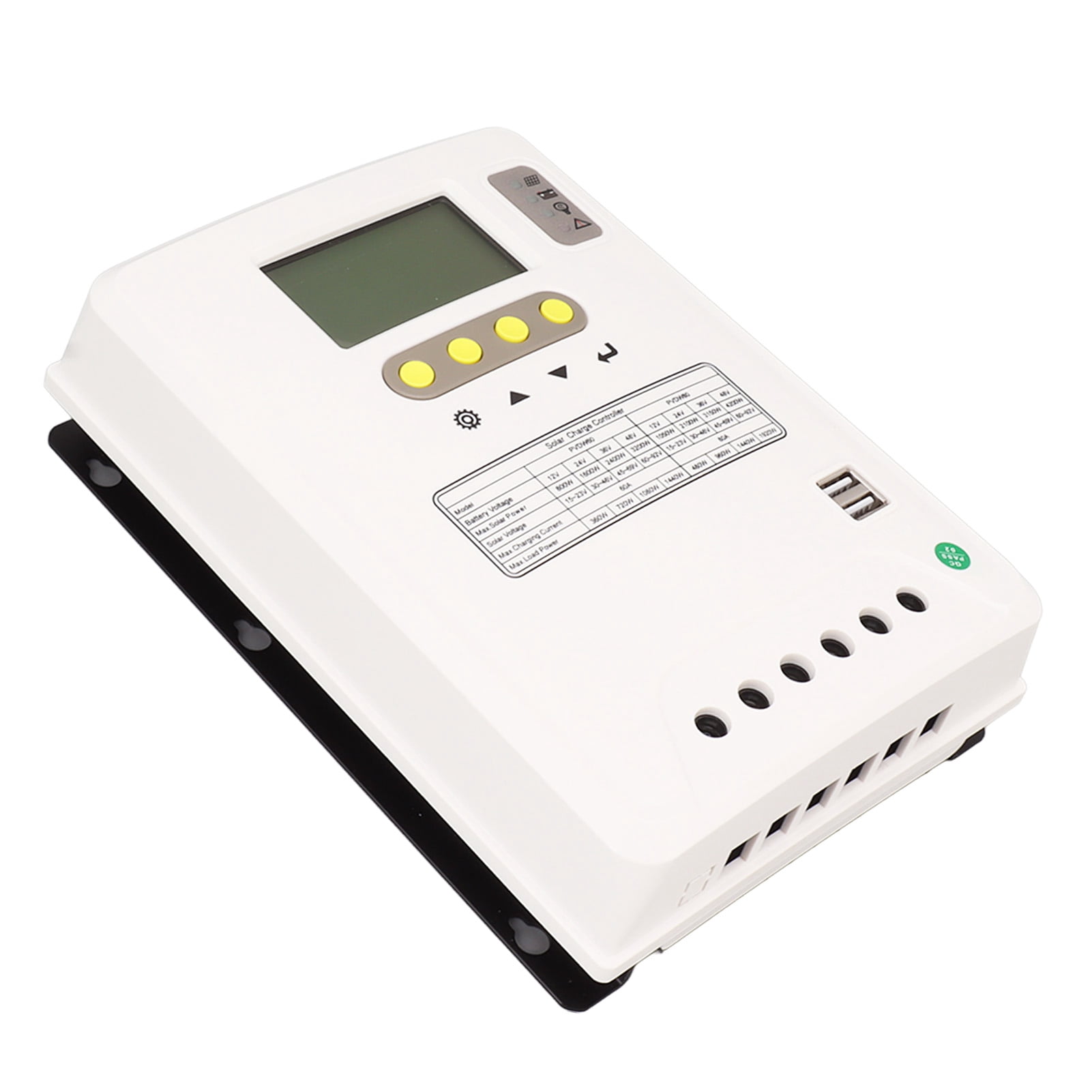 12,48V PWM Solar Charge Controller W/ LCD, Lithium Battery Regulator ...