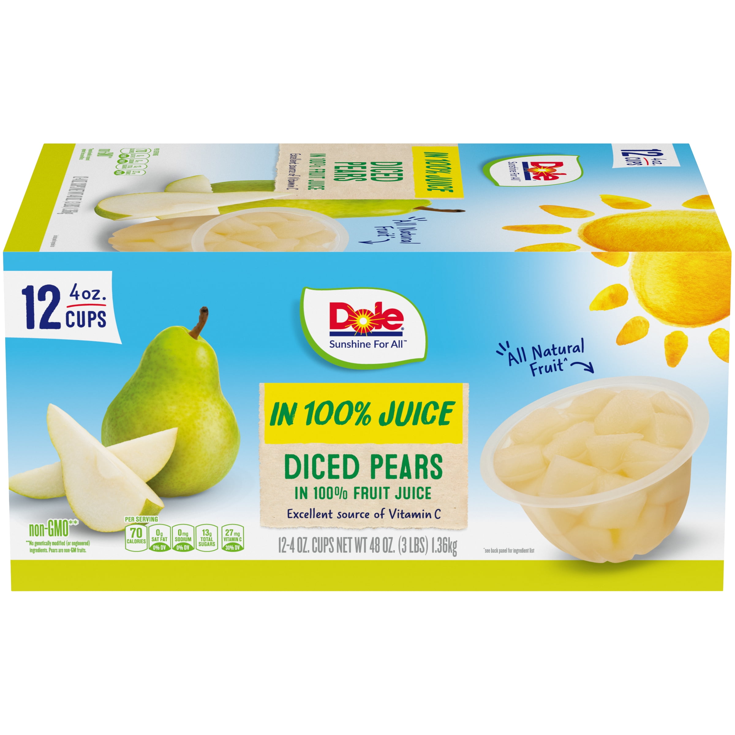 12/4OZ PEARS DICED IN JUICE FB BPK - Walmart.com
