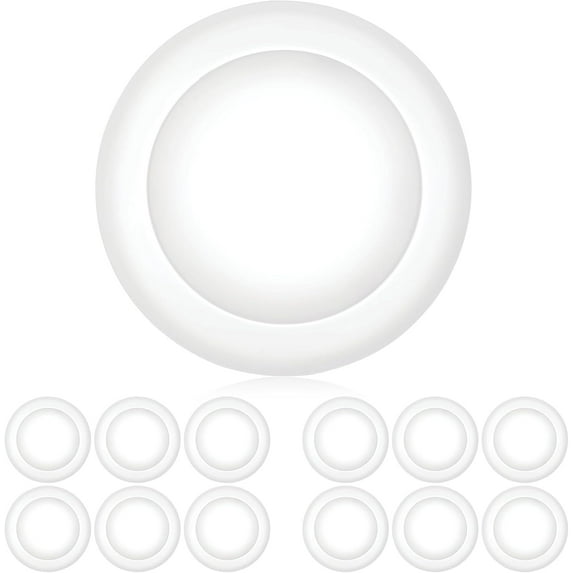 (12 ) 5/6 Inch Dimmable Disk Light Surface Flush Mount 15W, , Recessed ...