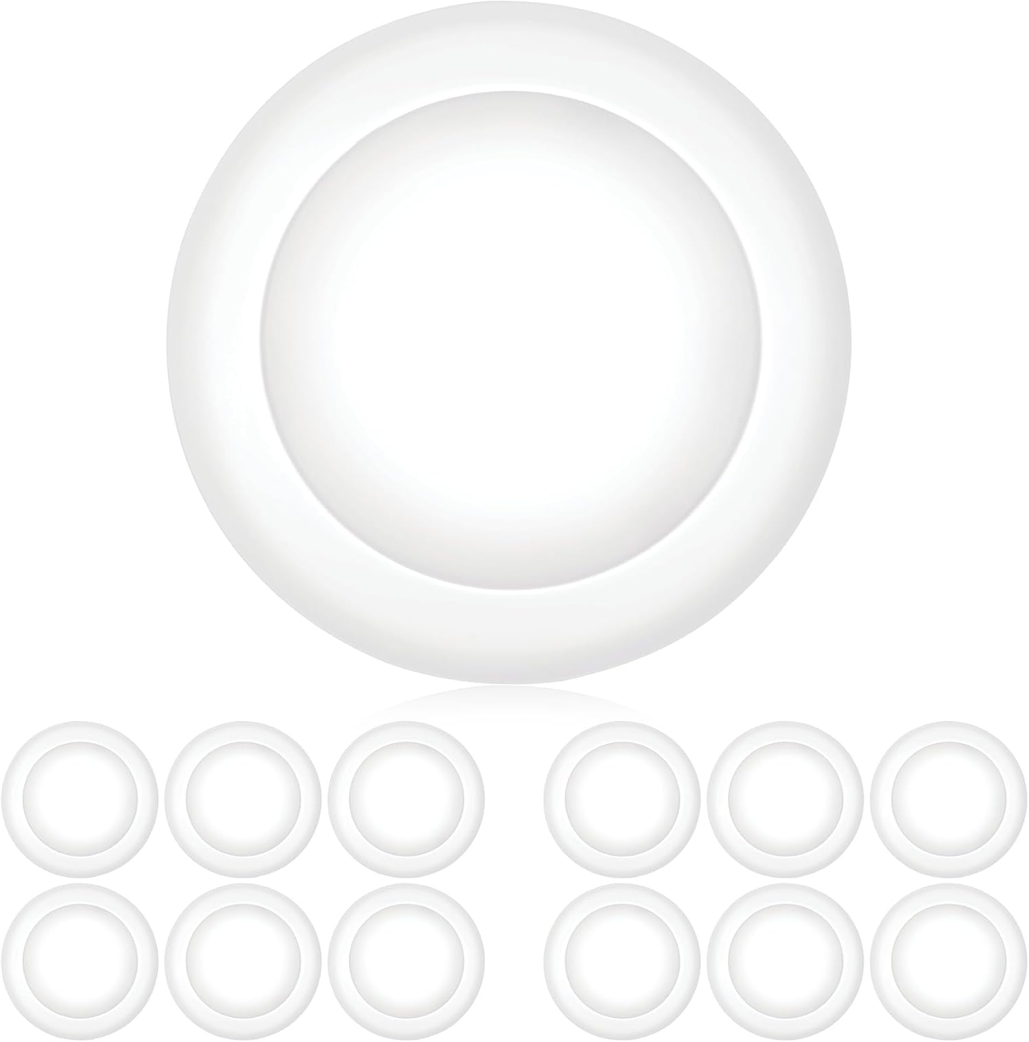 (12 ) 5/6 Inch Dimmable Disk Light Surface Flush Mount 15W, , Recessed ...