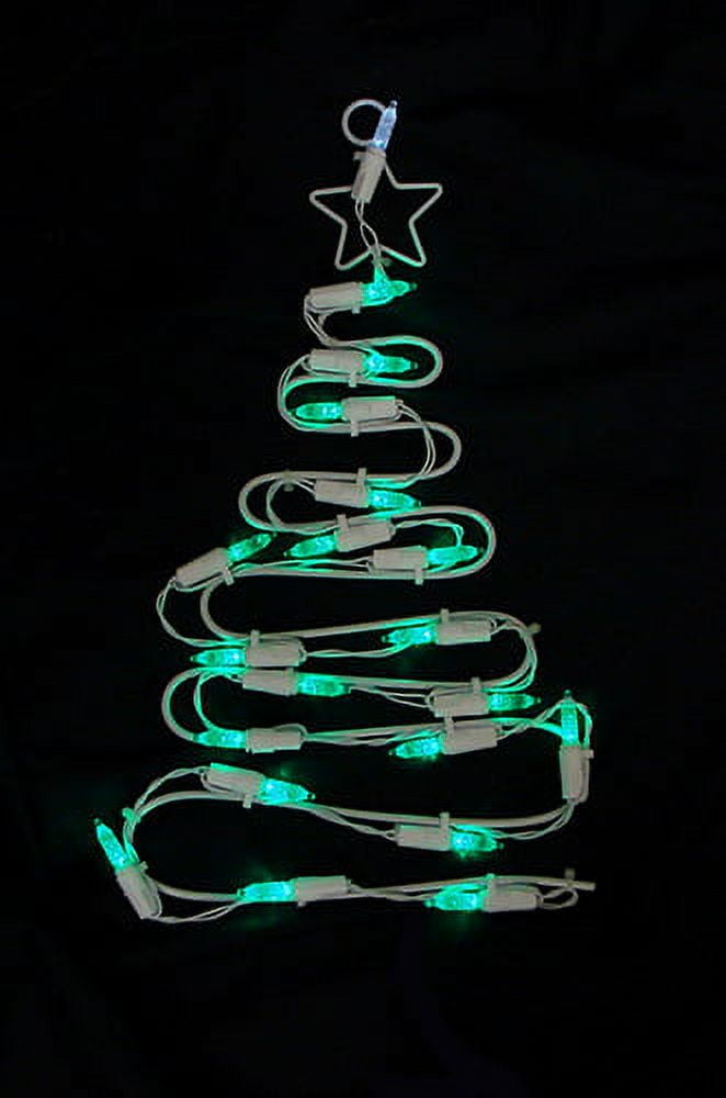 LED Lighted Christmas Tree Window Silhouette Battery Operated - Walmart.com