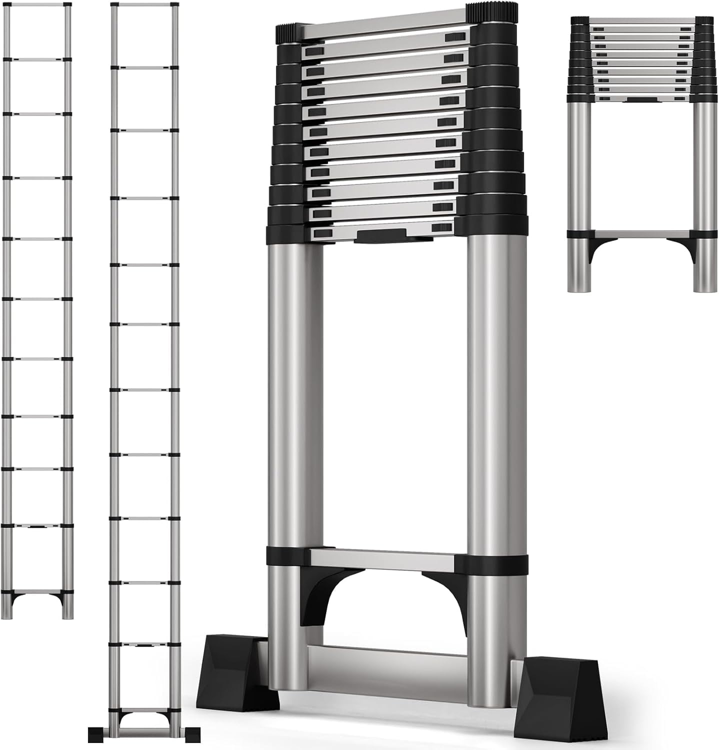 12.5 FT Telescoping Ladder - Folding Telescoping Ladder - 330lb ...