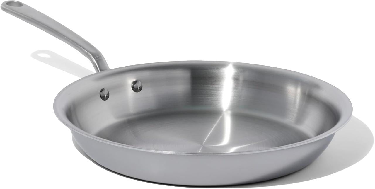 12" 5-Ply Stainless Frying Pan, Italy-Made, Induction Ready - Walmart.com