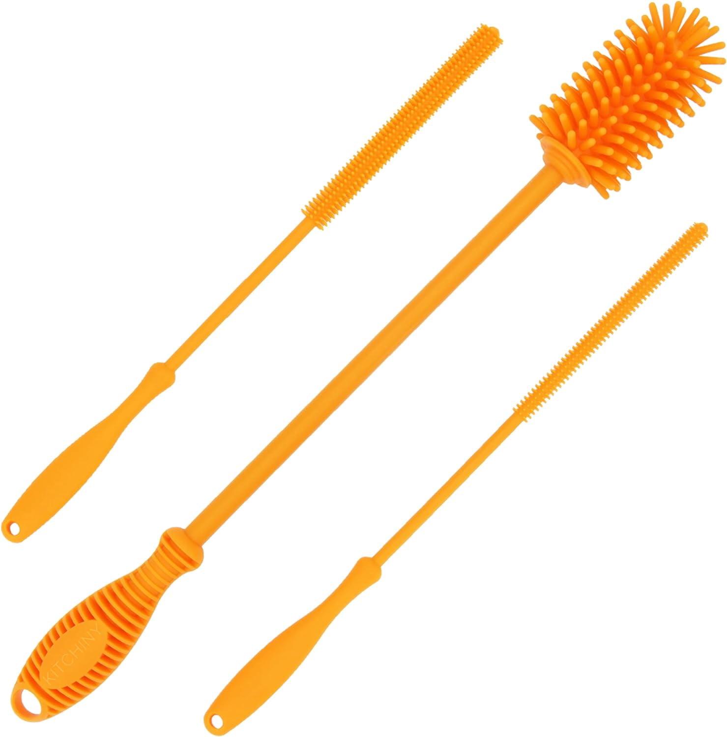 12.5" Silicone Bottle Brush & Straw Cleaner Brush Set | Water Bottle ...