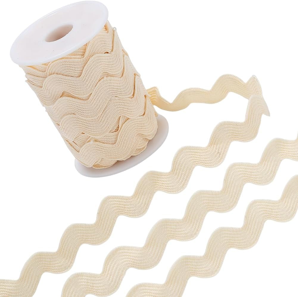 12.5 Yards Rick Rack Trim 1/2 Inch RIC Rac Rickrack Beige Wavy Ribbon ...