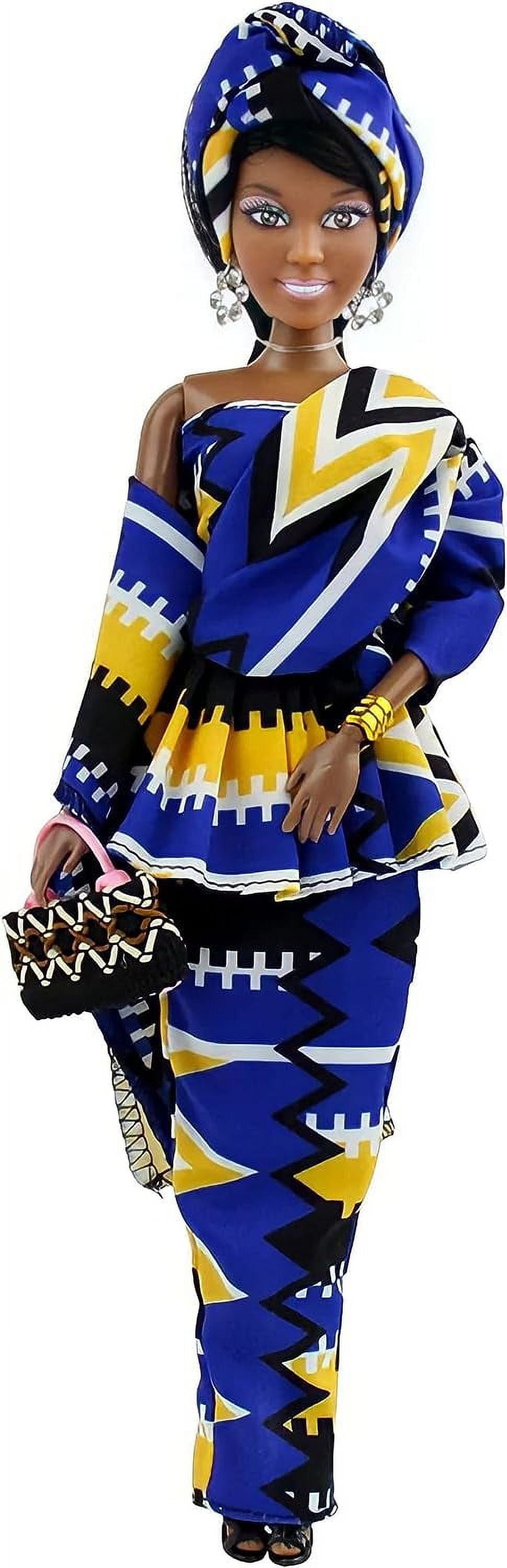12.5 inch African Black Dolls Set With Nice Dress - Walmart.com