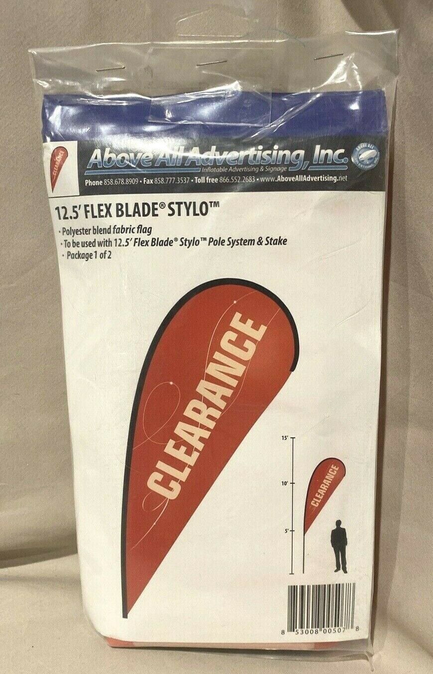 12.5” Flex Banner Stylo Clearance Flag NEW - Walmart.com