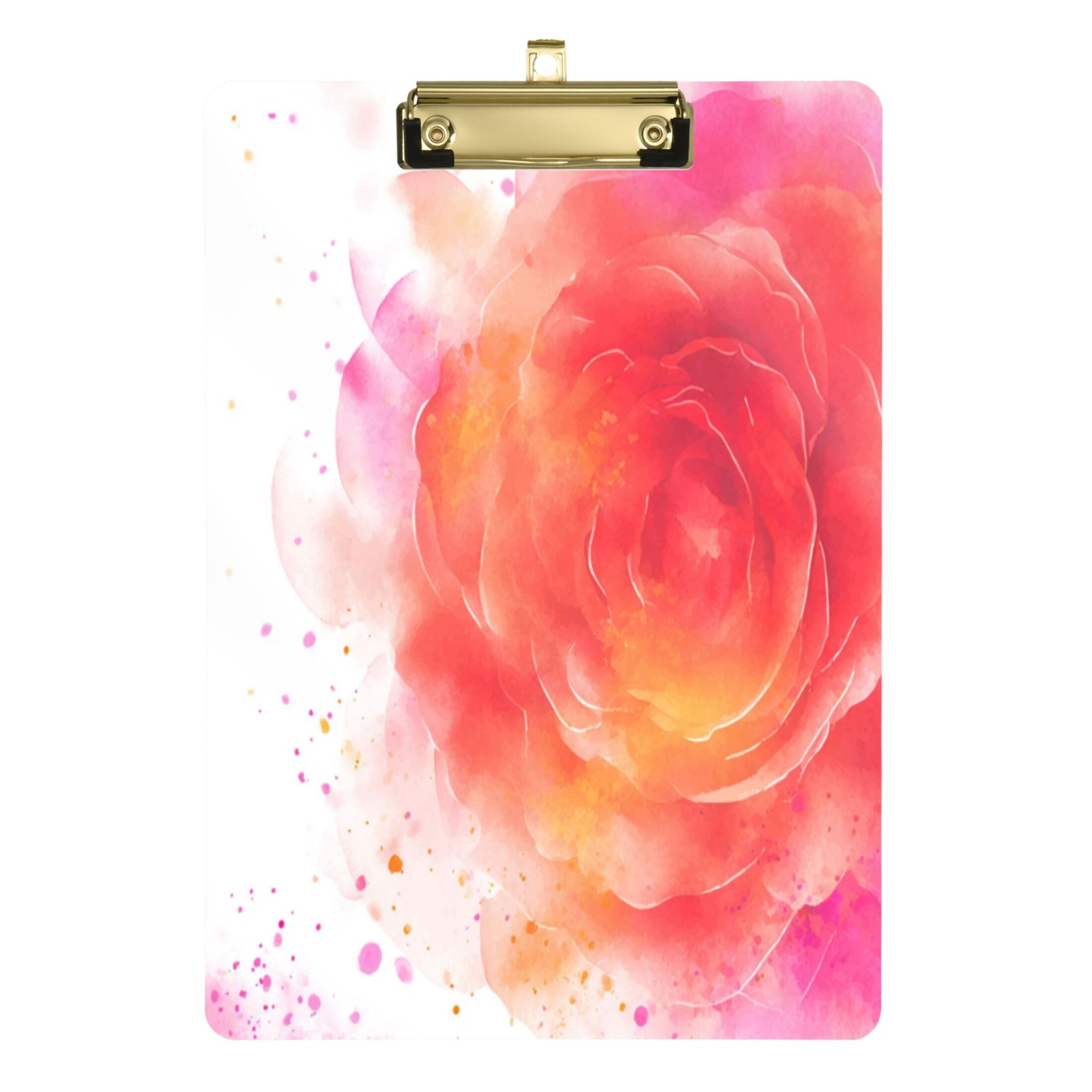 12.5" x 9" Acrylic Clipboard with Gold Clip & Retractable Hook for ...