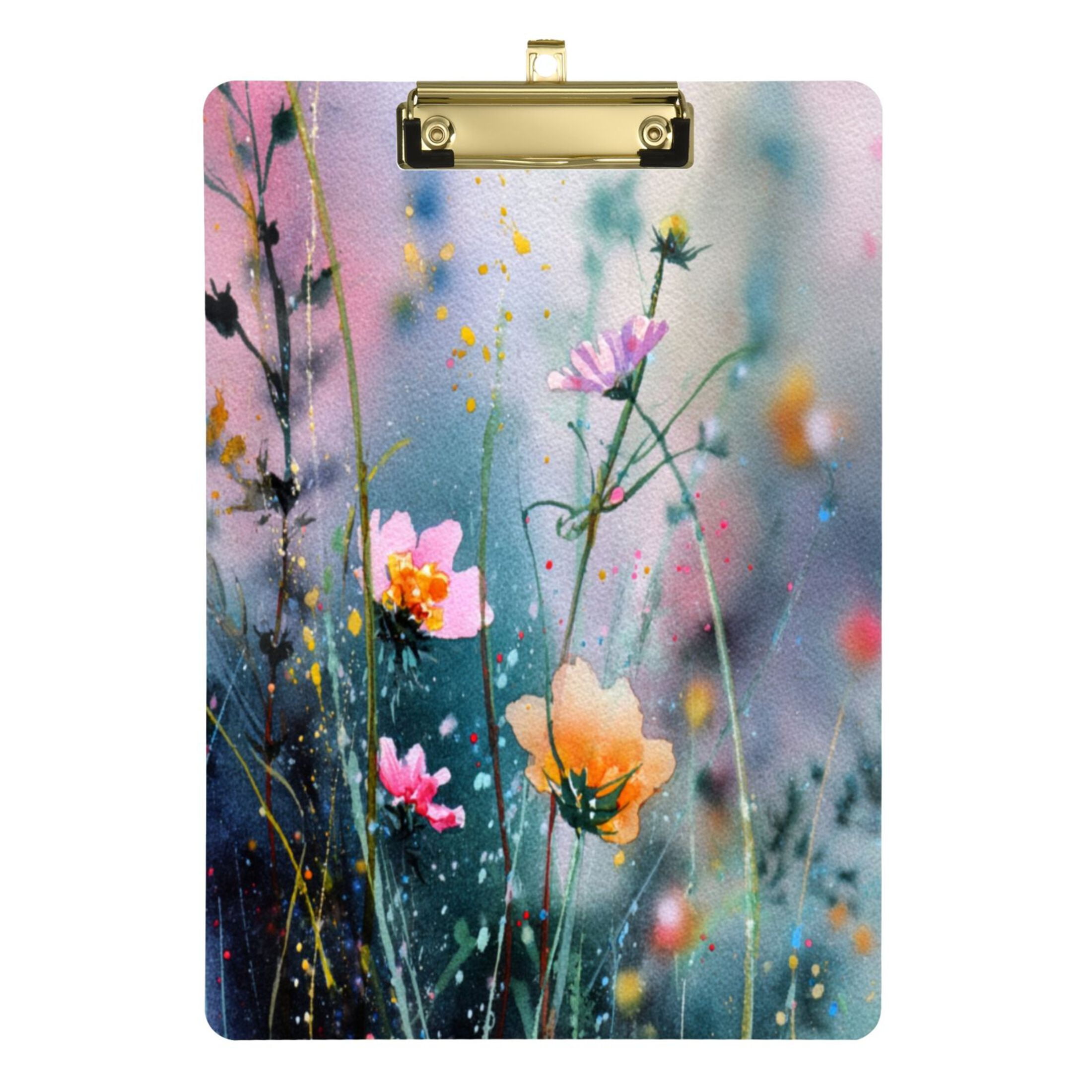 12.5" x 9" Acrylic Clipboard with Gold Clip & Retractable Hook for ...