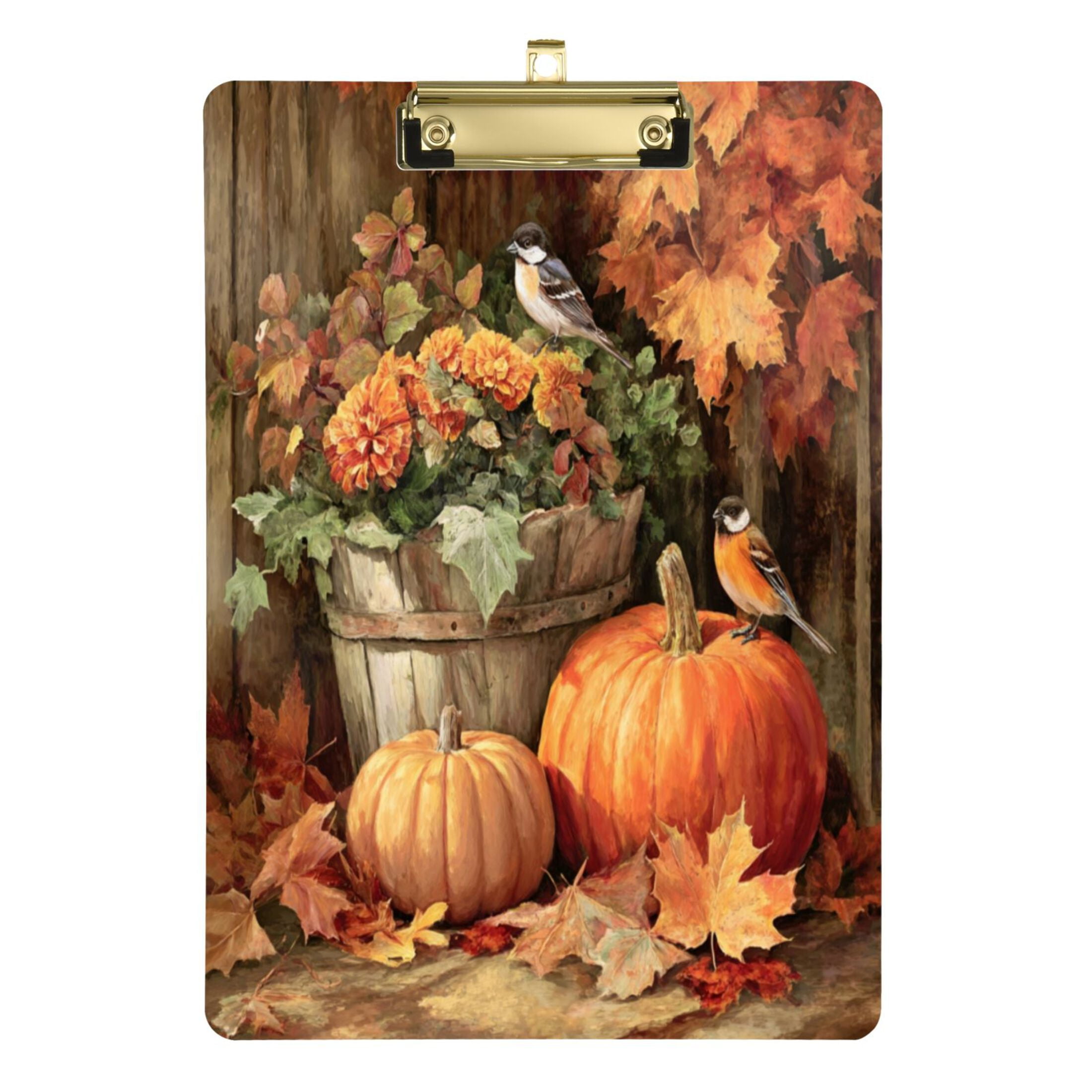 12.5" x 9" Acrylic Clipboard with Gold Clip & Retractable Hook for ...